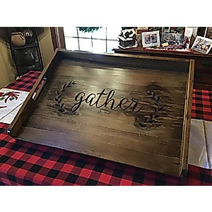 Beautiful Handrcrafted Farmhouse Style Carved Engraved Wooden Stovetop Cover Noodle Board with Optional Personalization