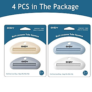 4 Pack Toothpaste Squeezers, Tube Squeezers for Toothpaste, Hand Cream, Polygel Tubes, Paint Tubes, Cosmetics