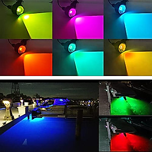 liteball RGB Multicolor LED Boat Drain Plug Light,Underwater Stern Plug Lighitng with IR Remote and APP Dual Control(Pack of 4)