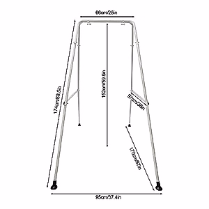 Baby Toddler Swing, Kids Swing with Stand, Backyard Swing Set for Infant, Outdoor Indoor Swing Set with Cotton Cloth Seat