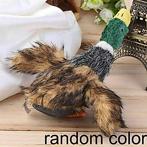 NATEFEMIN Funny Pet Dog Puppy Squeaky Duck Squeaker Plush Mallard Sound Play Chew Toy New Dog Pet Chewing Biting Toys Make Fun for Fun