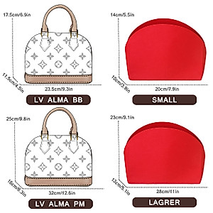 Soyizom Purse Organizer for Alma insert, Felt Bag Organizer Purse Organizer Insert For Alma PM BB insert organizer(BB,Red)