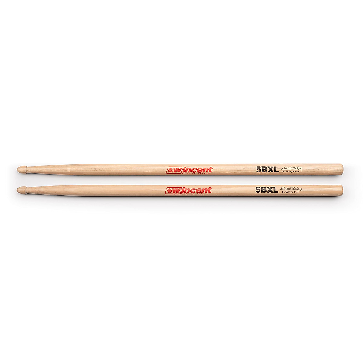 Wincent Drumsticks 5BXL Extra Long Acorn Tip Hickory Drumsticks 1 Pair
