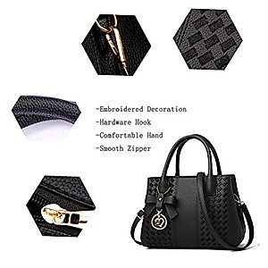 Purses and Handbags for Women Fashion Ladies PU Leather Top Handle Satchel Shoulder Tote Bags