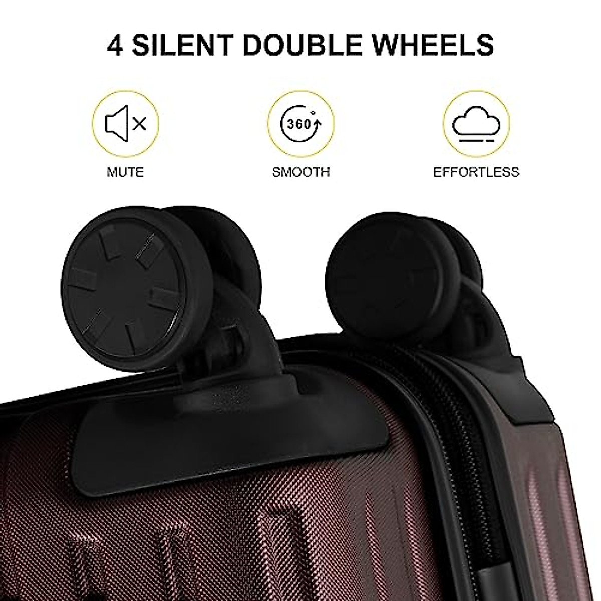 LEVEL8 Grace EXT Carry On Luggage, 20” Expandable Hardside Suitcase, ABS+PC Harshell Spinner Luggage with TSA Lock, Spinner Wheels - Red, 20” Carry-On