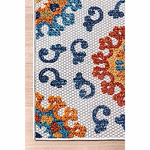 nuLOOM Aurora Transitional Indoor/Outdoor Area Rug, 3' x 5', Multi