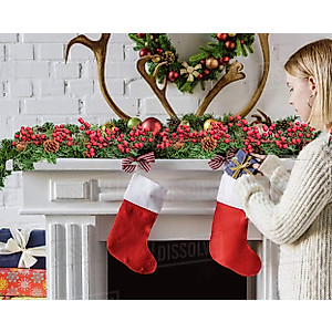 Artiflr 6FT Red Berry Christmas Garland, Artificial Red and Burgundy Berry Christmas Garland for Indoor Outdoor Home Fireplace Decoration for Winter Holiday New Year Decor