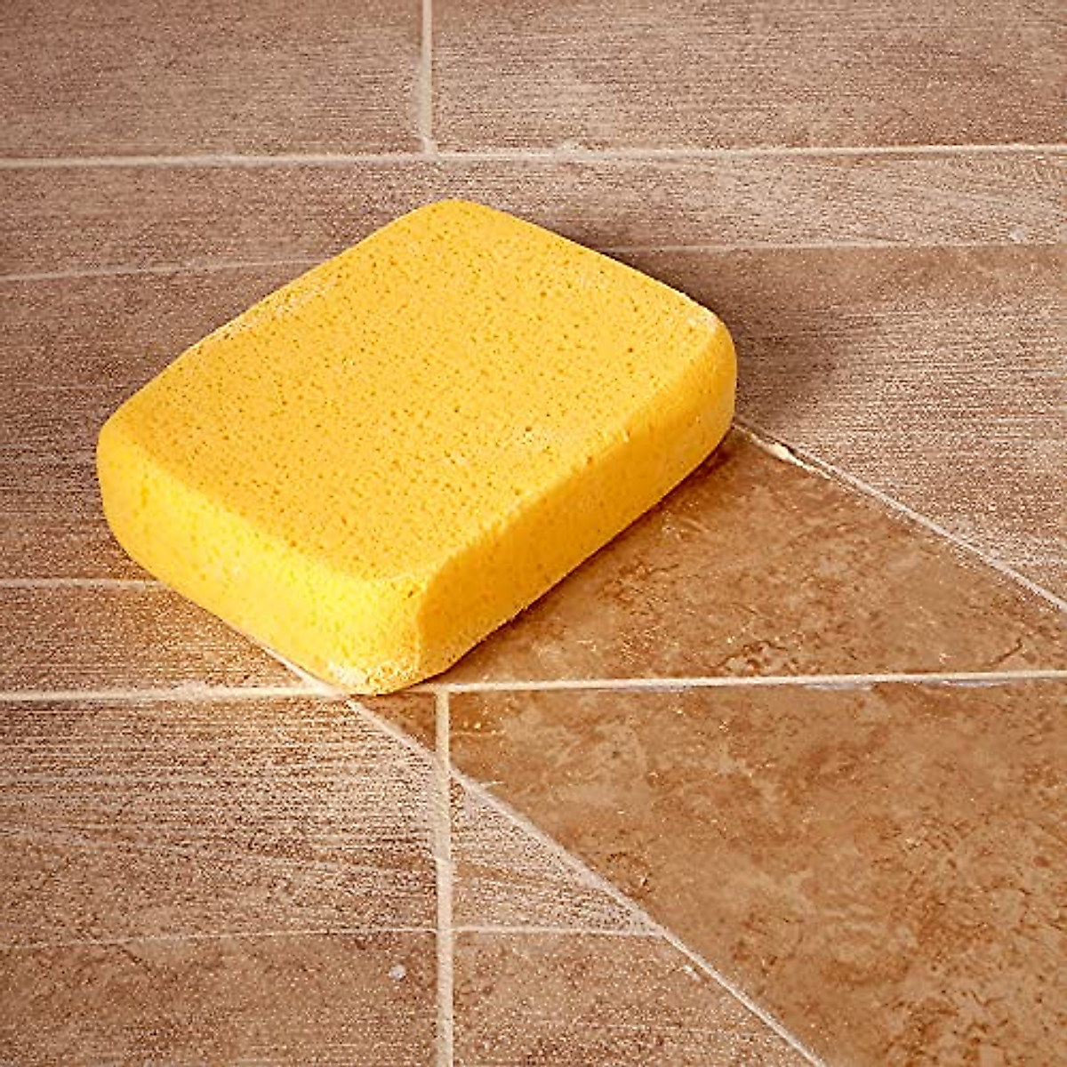 QEP 70005Q-6D 7.5 Inch x 5.5 Inch x 1.875 Inch Grouting, Cleaning and Washing Sponge, X-Large, 6-Pack, 6 Pack, Yellow, 6 Count