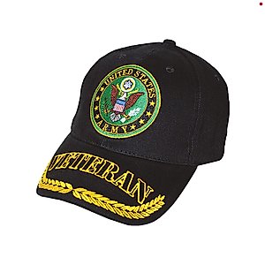 EagleEmblems Army Cap, Black, Standard