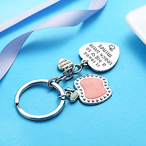 Teacher Appreciation Gift for Women, 3PCs Teacher Keychain Set, Jewelry Gift for Teachers, Birthday Gift for Teacher Gifts From Students (It takes a big heart to teach little minds)
