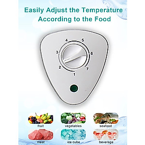 WANAI 5.0 Cu.Ft Compact Chest Freezers with 7 Adjustable Thermostat Top Open Door Freezer Compressor Cooling with Removable Storage Basket, Energy Saving Perfect for Home Bar Dorm or Apartment, Black