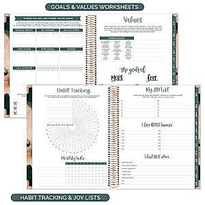 bloom daily planners 2023 Hardcover Calendar Year Goal & Vision Planner (January 2023 - December 2023) - Monthly/Weekly Column View Agenda Organizer - 7.5" x 9" - Wanderlust