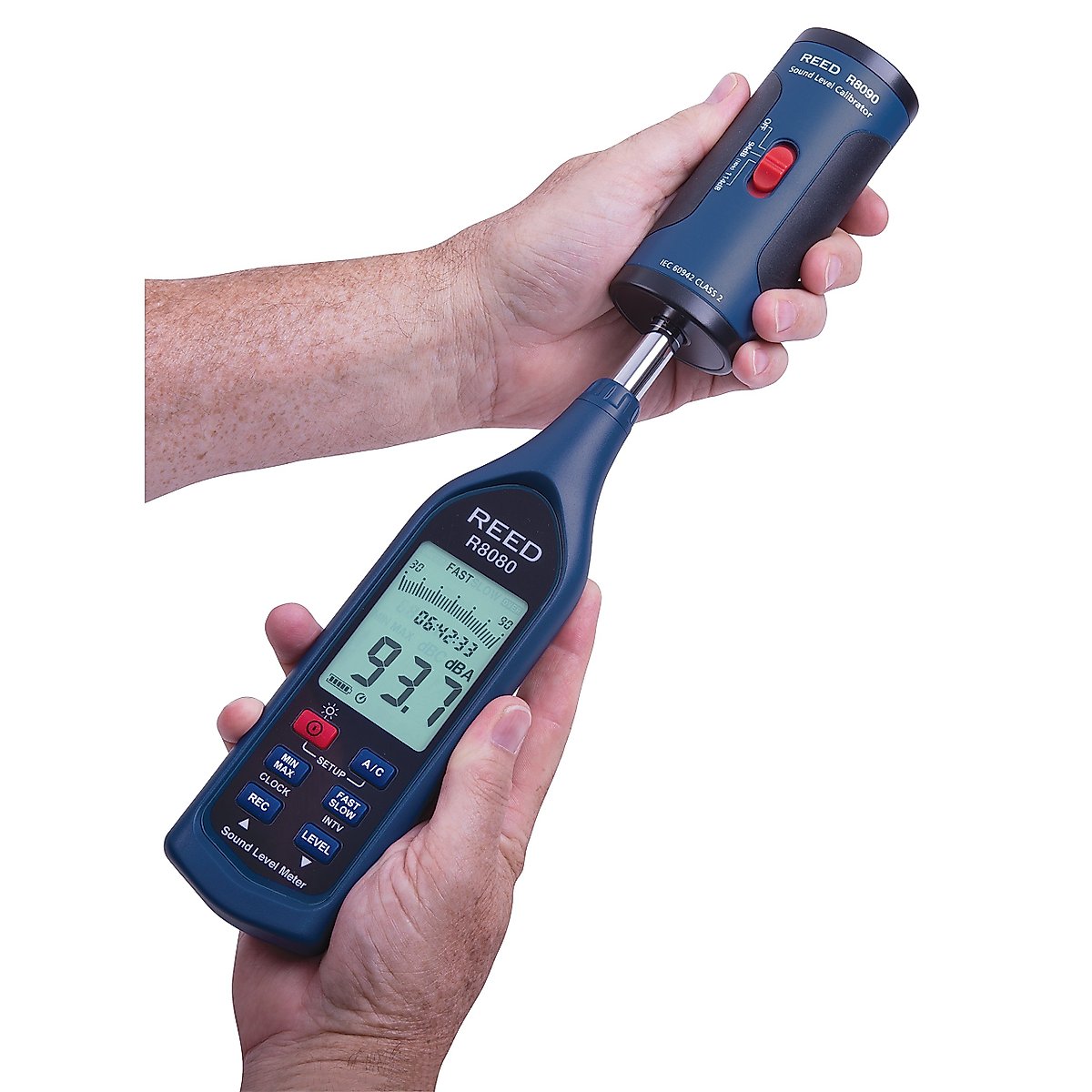 Reed Instruments R8090 (SC-05) Sound Level Calibrator for 1/2" Diameter Microphones, +/-0.5dB Accuracy,Black