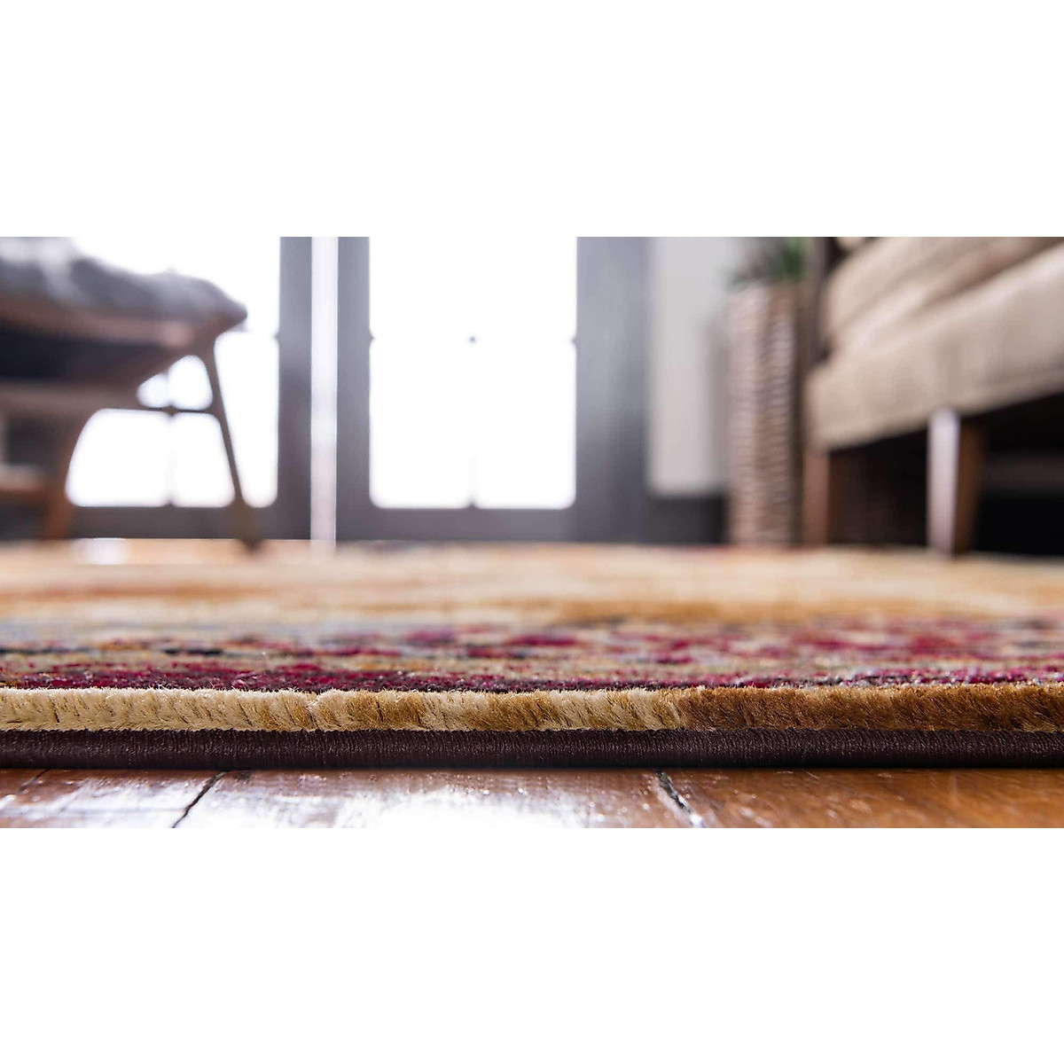 Unique Loom Barista Collection Area Rug - Arusha (2' 2" x 3' 1" Rectangle, Beige/ Black)