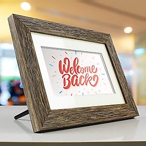 Aluratek 7" Distressed Wood Digital Photo Frame, Auto Slideshow Feature, USB/SD/SDHC Supported, Built-in Clock & Calendar, Easy Setup, Non-WiFi