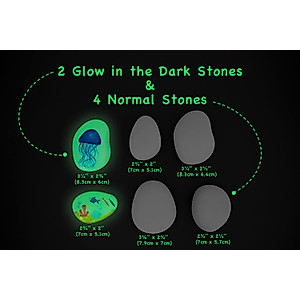 Cookie & Milo Rock Painting Kit; Arts & Crafts for Kids; Glowing in The Dark; Hide & Seek Rock Kits; Kids Painting Kit; Boys Gift; Girls Gift; 6 Rocks 12 Ancient Ocean Creature, Sea Monsters Figures