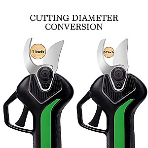 1' Electric Pruning Shears w/ 2 * 2.5Ah Batteries, Cordless Pruner with LED Screen, Battery Operated Pruning Shears for Garden, Yard and Orchard