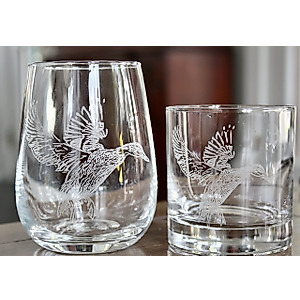 HullSpeed Designs Duck Engraved Rocks & Whiskey Glasses (Set of 2)