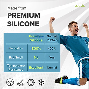 Tactia Soccer Lace Bands Youth – Premium Silicone – Soccer Cleat Lace Bands, Cleat Lace Covers, Lace Bands for Soccer Cleats, Soccer Shoe Lace Bands (2 Pairs, Youth, Green & Red)