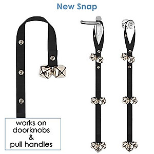 FOLKSMATE Dog Doorbells for Potty Training, 3 Snaps Adjustable Puppy Dog Door Bells with 7 Extra Loud Bells for Dogs Training, Housebreaking, Door Knob, Ring to Go Outside Puppy Pet Supplies