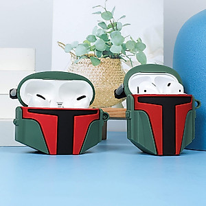 JoySolar for Airpod 1&2 Case Cute Cartoon Character 3D Soft Silicone Air Pods Funny Cover Kawaii Fun Cool Unique Design Shell Fashion Stylish Girls Kids Teens Women Cases for Airpods 1/2(GreenWarrior)