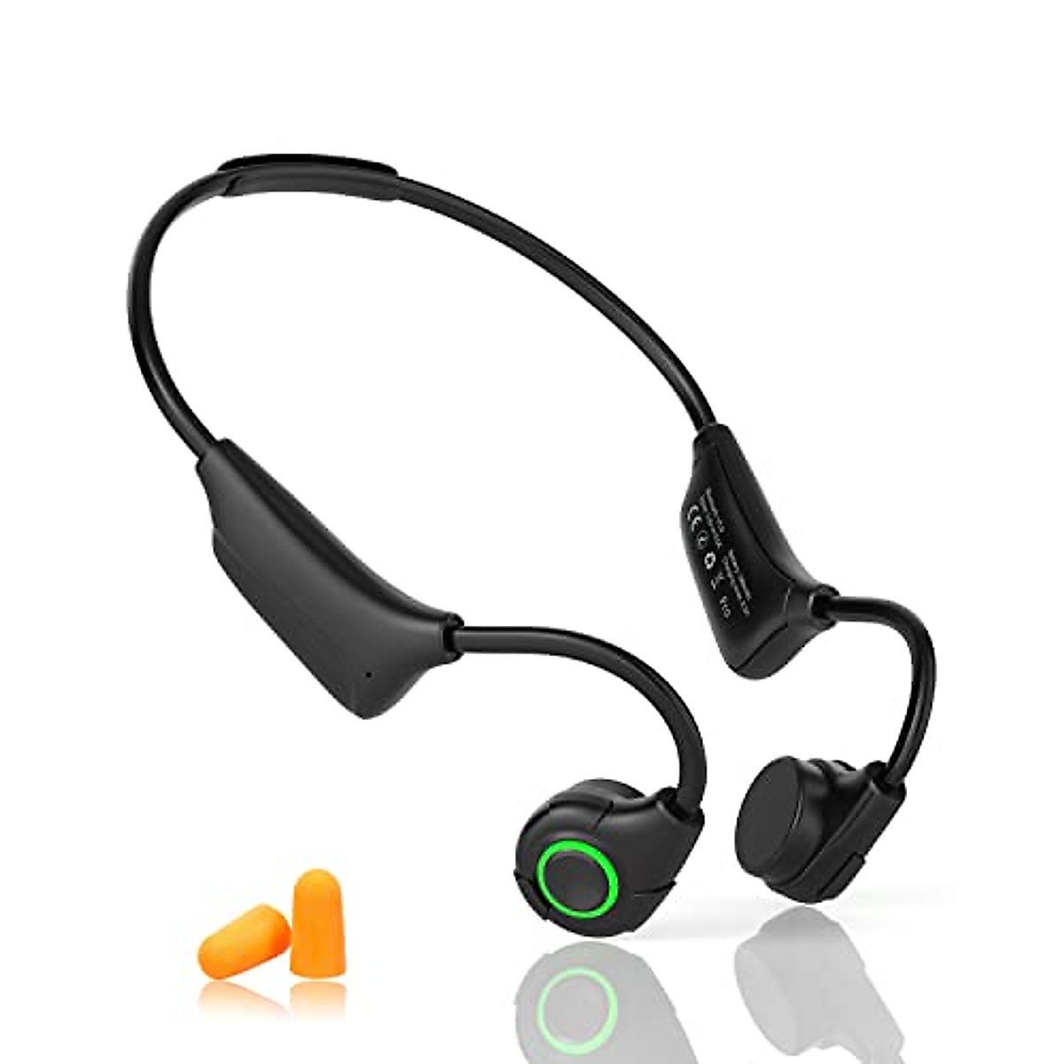 Spodus Bone Conduction Headphones, Bluetooth 5.0 Open-Ear Sport Headphones, Waterproof Wireless Earphones for Running Cycling Yoga Hiking Swiming, Built-in Mic, with 32G Memory