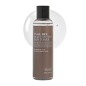 BENTON Snail Bee High Content Skin (Toner) - Snail Secretion Filtrate & Bee Venom - Moisturizing & Soothing Toner for Oily, Acne-Prone Skin - Dermatologically Tested, 5.07 fl. oz.