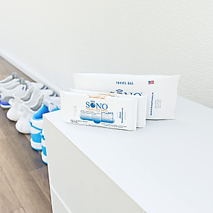 SONO Multi-Surface Disinfecting Wipes - Shoe Cleaner & Sanitizer Kit | Quick Clean and Stain Removal Power | Sneaker Cleansing Travel Pack | 2 Pack of 20 Wipes + 1 Pack of Hand Sanitizing Wipes