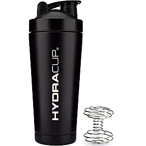 Hydra Cup - [3 PACK Insulated Stainless Steel Shaker Bottle with Barbell Blender Wire Whisk, Double Walled Vacuum Protein Mixes Shaker Cup, Keep Hot & Cold (3)