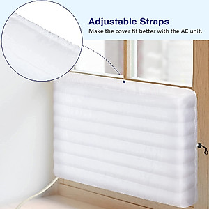 KylinLucky Indoor Air Conditioner Cover AC Unit Covers for Inside 21 x 15 x 3.5 inches (L x H x D),White