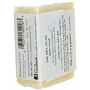 Grandma's Pure Lye Soap Bar - 6.0 oz Unscented Face & Body Wash Cleans with No Detergens, Dyes & Fragrances - 60018, pack-of-6