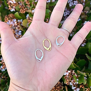 10pcs Adabele Authentic 925 Sterling Silver Leverback Earring Hooks 23mm Oval Tarnish Resistant Rhodium Plated Earrings Jewelry Making Findings SS15-3