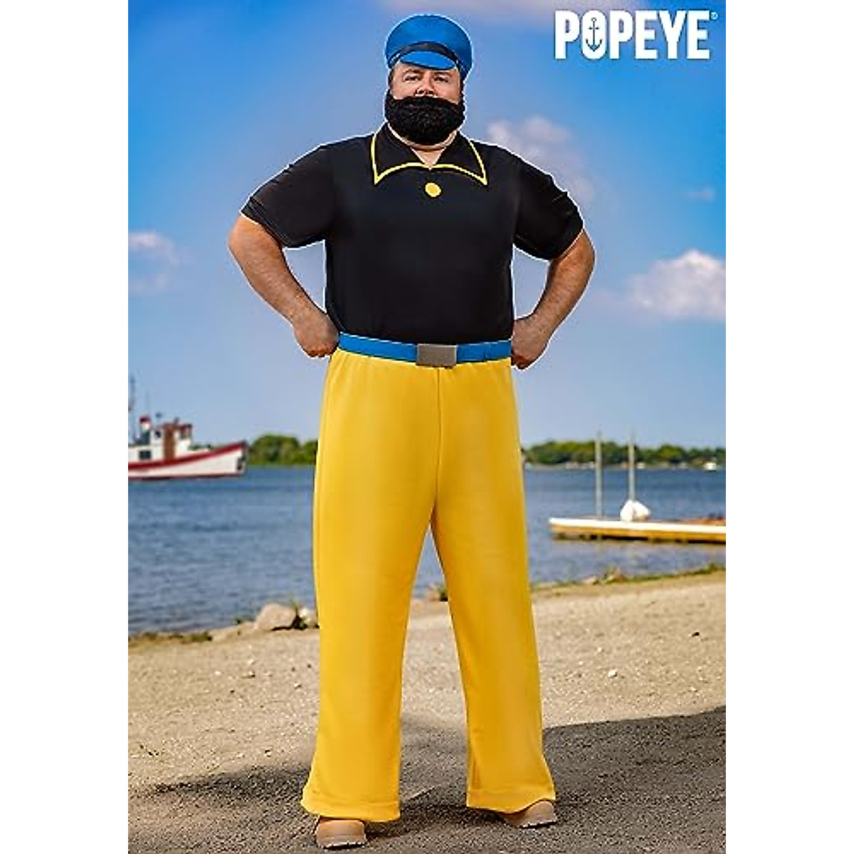 Plus Size Brutus Popeye Men's Costume | Cartoon Character Costumes 2X Multicolor