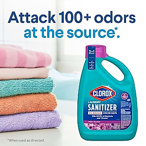 Clorox Laundry Sanitizer, Kills 99.9% of Odor-Causing Bacteria on Laundry, 80 Fl Oz, Pack of 2