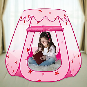 ArtCreativity Princess Pop Up Tent, Kids Playhouse Tent with a Carry Bag, Foldable Princess Tent for Girls and Boys, Kids Ball Pit Toys for 3,4 Year Old Girl, Indoor & Outdoor Play Tent for Kids