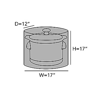 Covermates Keepsakes – Slow Cooker Cover – Dust Protection - Stain Resistant - Washable – Appliance Cover, Black