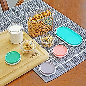 Southern Homewares Nestable Stackable Food Storage Containers Set of Four Perfect Pantry Organizer Solution Plastic Food Bins