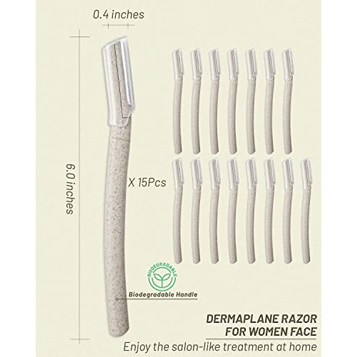 15 Pcs Dermaplane Razor for Women Face, Eyebrow Razors, Face shavers for Women, Multipurpose Dermaplaning Tool for Face