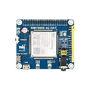NGW-1Set 2G/3G/4G/GSM/GPRS/GNSS HAT for Raspberry Pi Based on SIM7600G-H Supports LTE CAT4 up to 150Mbps for Downlink Data Transfer