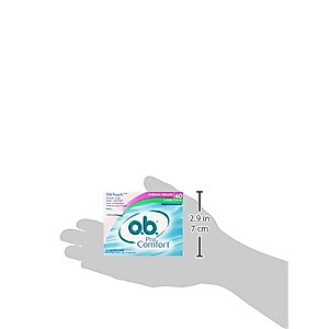 o.b. Pro Comfort Applicator Free Digital Tampons, Regular and Super Multi-Pack - 40 Count