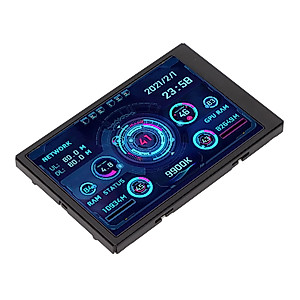 3.5 Inch IPS USB Mini Screen, AIDA64 PC CPU Data Monitor, PC Sensor Panel Display Temperature Monitor, Multifunctional Computer Temp Monitor for Windows System
