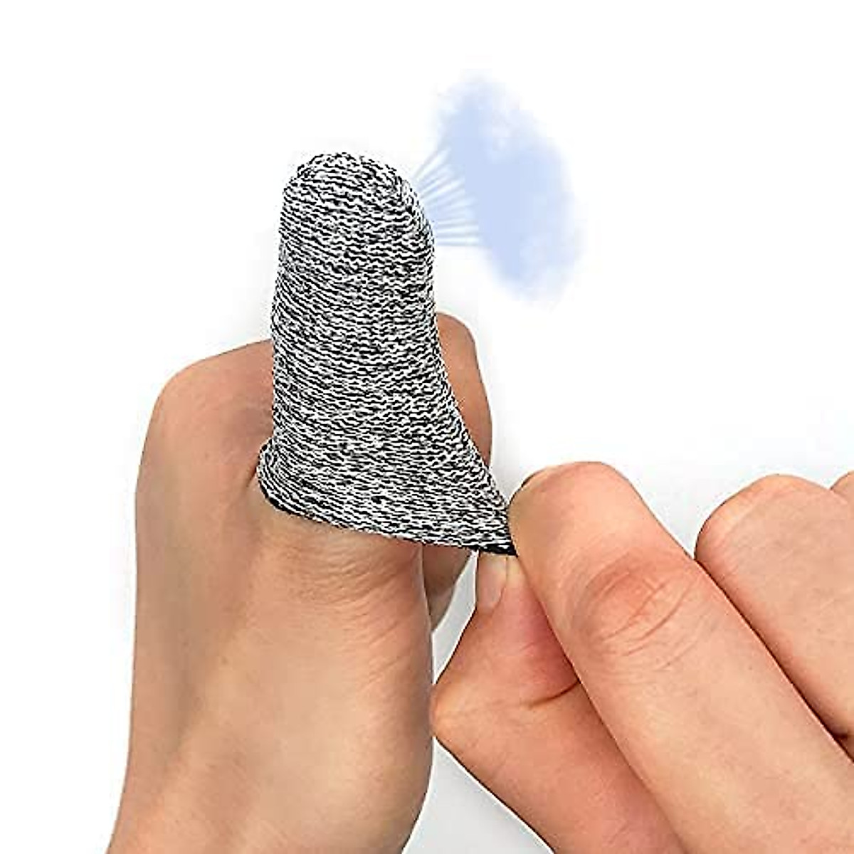 12 PCS Cut Resistant Finger Cots Protector Finger Sleeve Protectors Reusable Finger Covers Finger Protection Cots for Kitchen, Work, Sculpture, Anti-Slip, Reusable