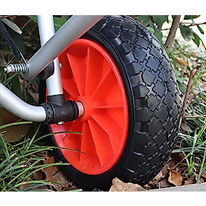 METER STAR 2pc 10" Kayak Cart Wheels, Puncture-Proof Tire Wheel for Kayak Canoe Trolley Cart Replacement Tire,Diameter Central Axis its 0.9",Solid Rubber