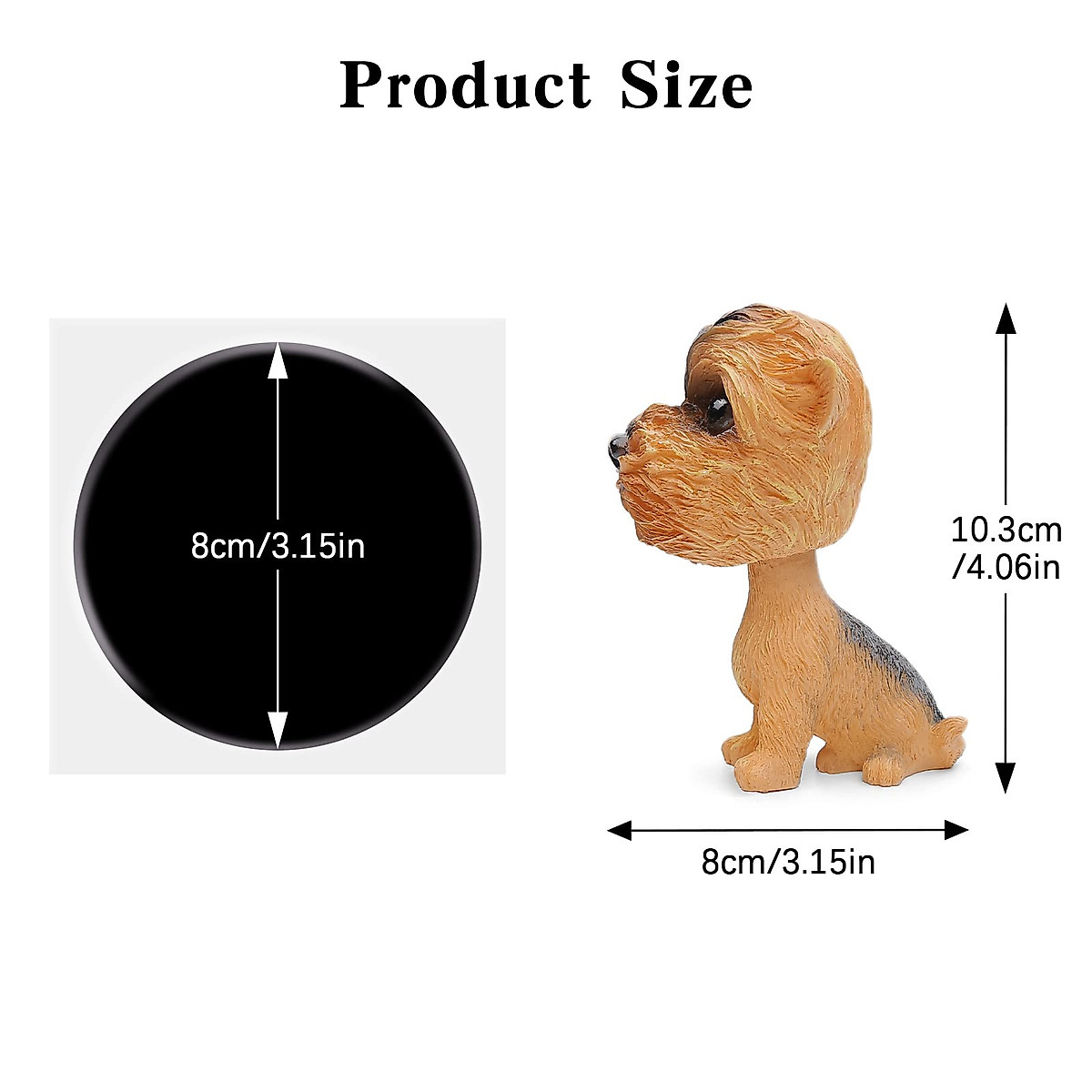 COGEEK Bobble Head Dogs Bobbing Heads Car Dash Puppy Car Decoration (Yorkshire Terrier)