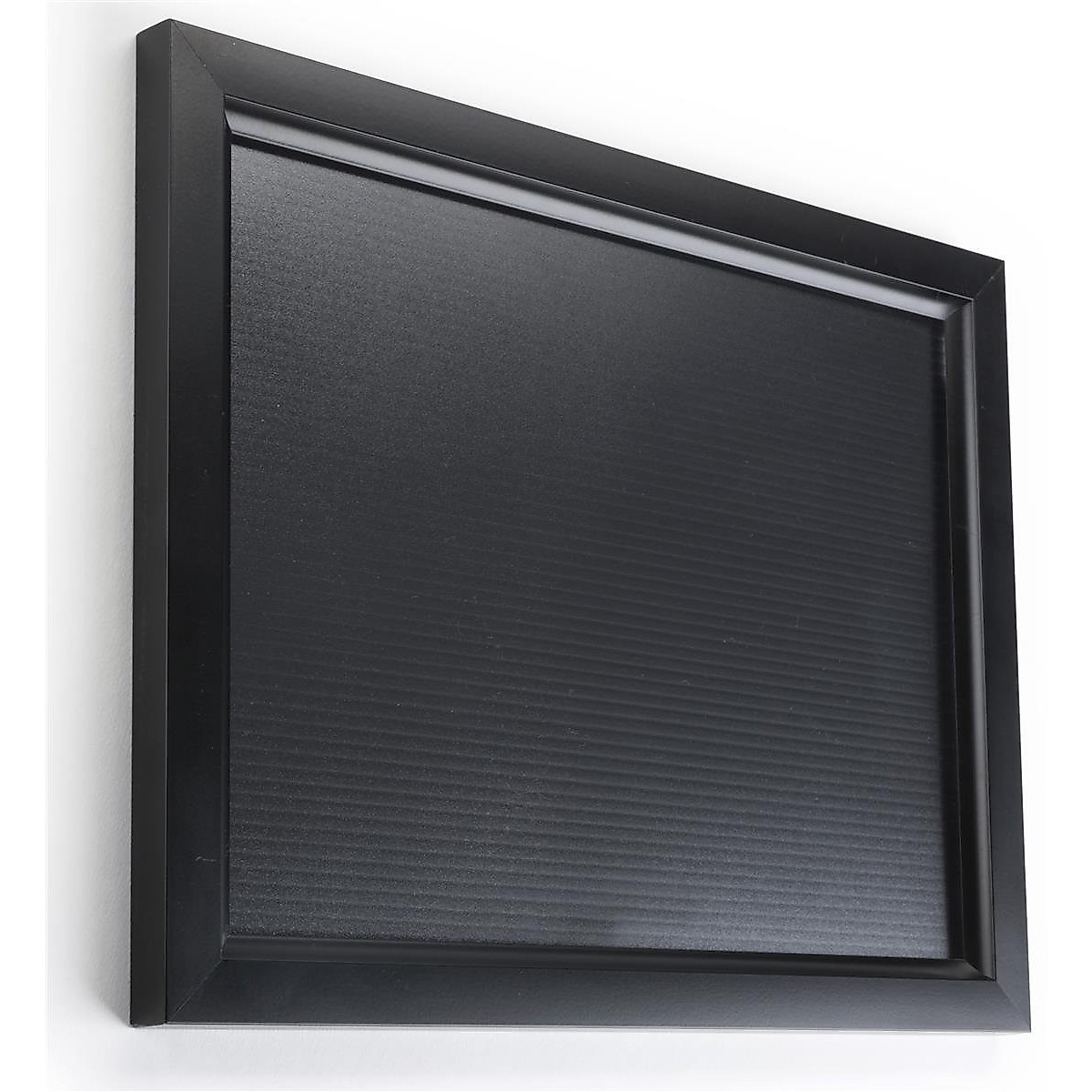 Displays2go Set of 10, Black Aluminum Picture Frames with Slide-in Design, Wall Mounted, Poster Holders for 8.5x11 Prints in Portrait or Landscape Orientations