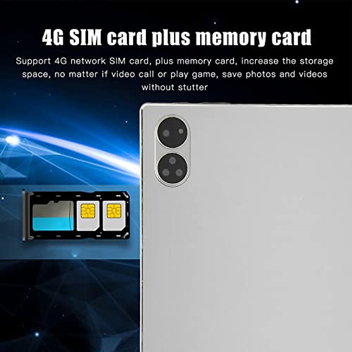 HD Tablet, Octa Core Processor 5GWIFI 100-240V 10 Inch Tablet for Android 11 for Study (US Plug)