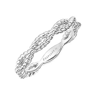 Twisted Rope Band Stackable Ring in 925 Sterling Silver, Size 5, by Keepsake
