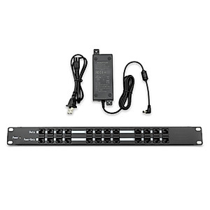 PoE Texas 12 Port PoE Injector with 48v60w Power Supply - 10/100 Data - Rack Mount - Add Passive Mode B 802.3af PoE to a Non PoE Switch for VoIP, WiFi AP, IP Camera, Security & Surveillance Systems