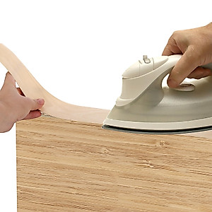 Yarlung 2 Inch x 50 Feet Roll Wood Veneer Edge Banding, Preglued Birch Plywood Edging Iron on with Hot Melt Adhesive, Flexible Wood Tape Sanded to Perfection for Furniture Restoration