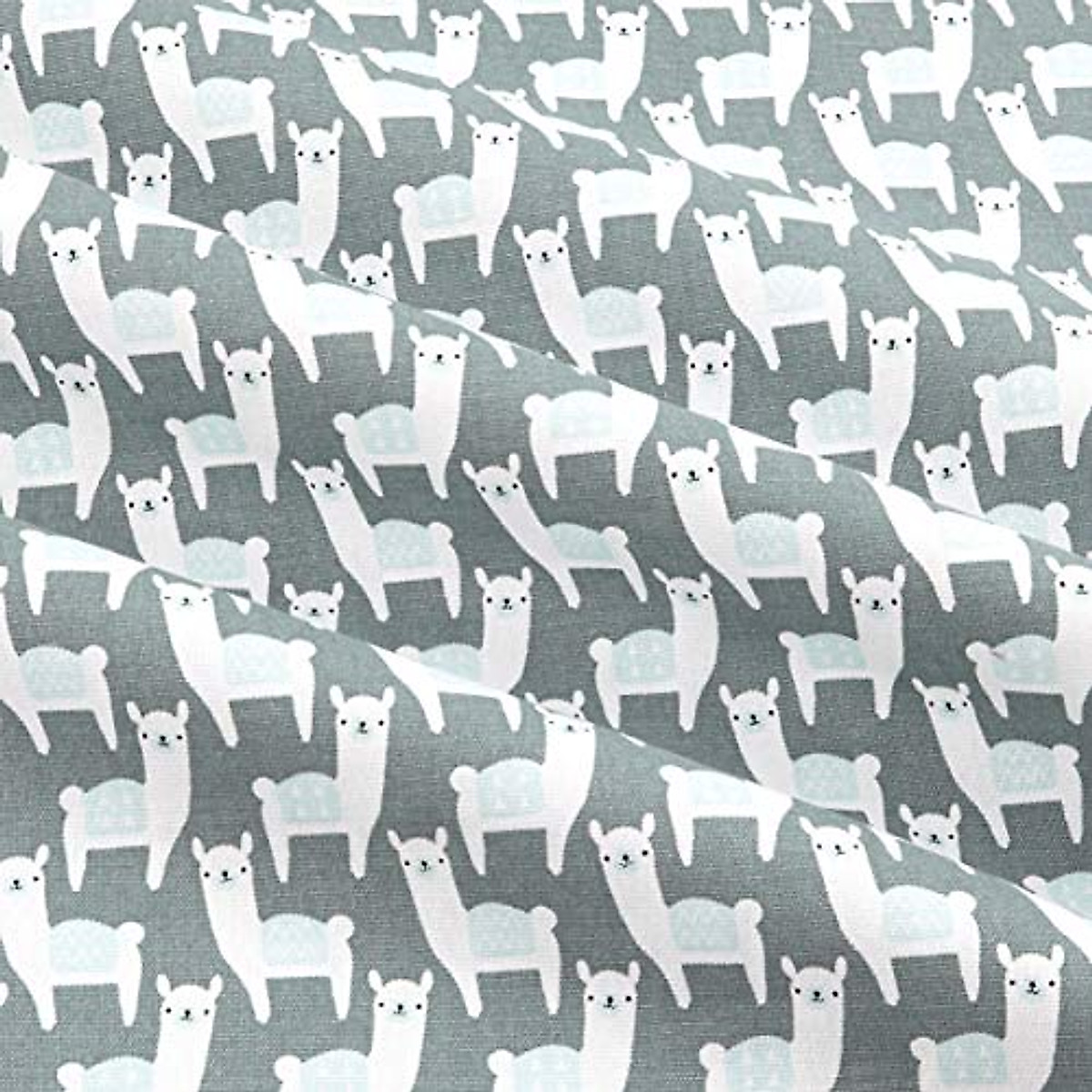 Premier Prints Alpaca Farm Sundown Grey, Fabric by the Yard